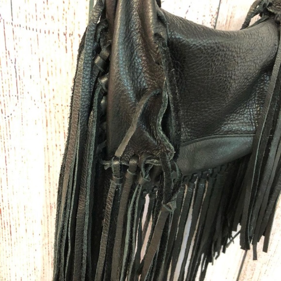 Laggo | Bags | Laggo Black Leather Fringes Flap Cross Body Bag | Poshmark